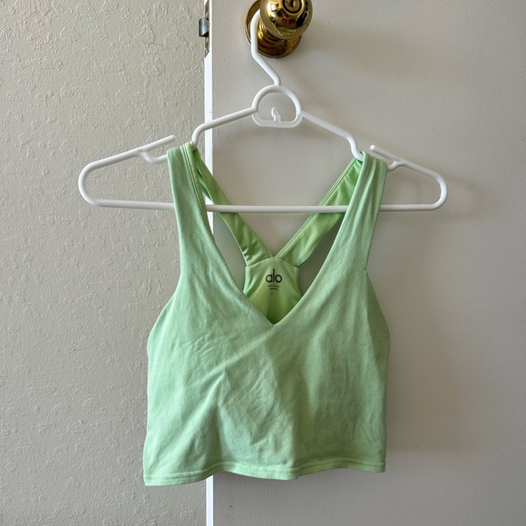 ALO Yoga | Tops | Alo Yoga Real Bra Tank Neon Lime | Poshmark
